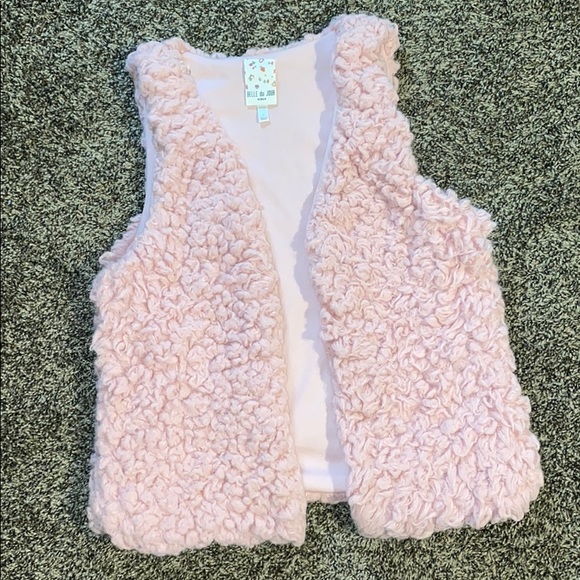 Jackets & Coats | Girls Pink Furry Vest | Poshmark